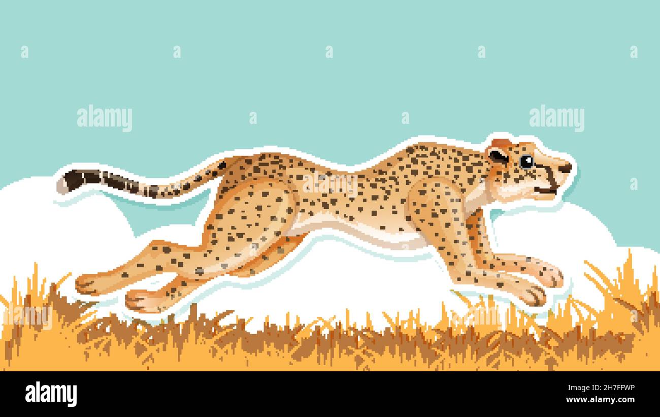 Leopard Running Drawing