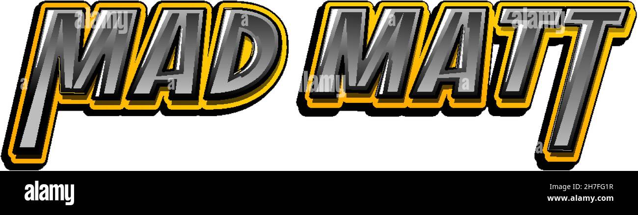 Mad Matt logo text design illustration Stock Vector Image & Art - Alamy