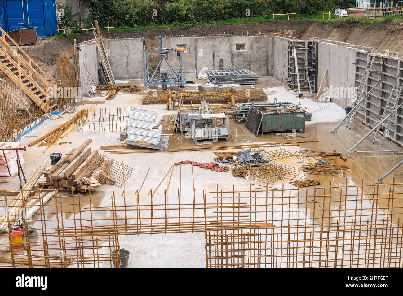 Closeup shot of a building under construction during the day Stock ...