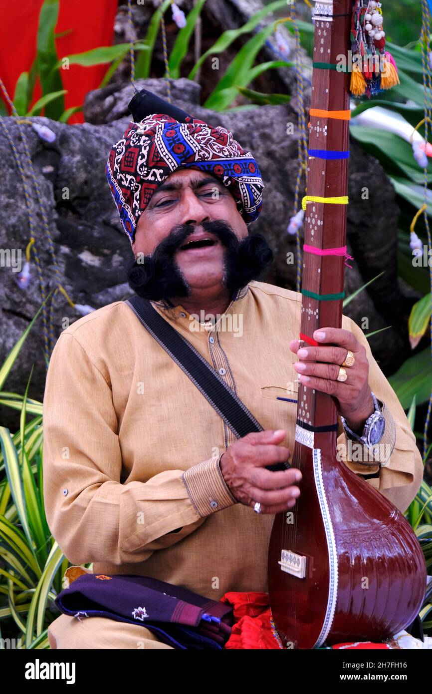 Pune, Maharashtra / India - November 18, 2021: Rajasthani folk singer ...