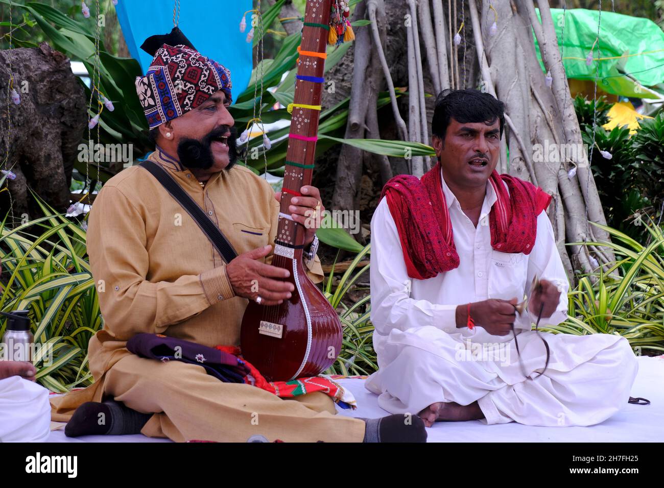 Pune, Maharashtra / India - November 18, 2021: Rajasthani folk singer ...