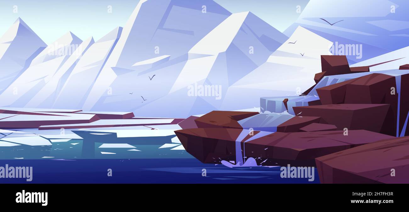 Frozen cascade Stock Vector Images - Alamy