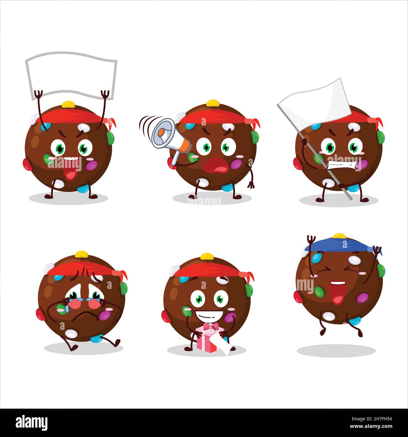 Mascot design style of chocolate candy character as an attractive ...