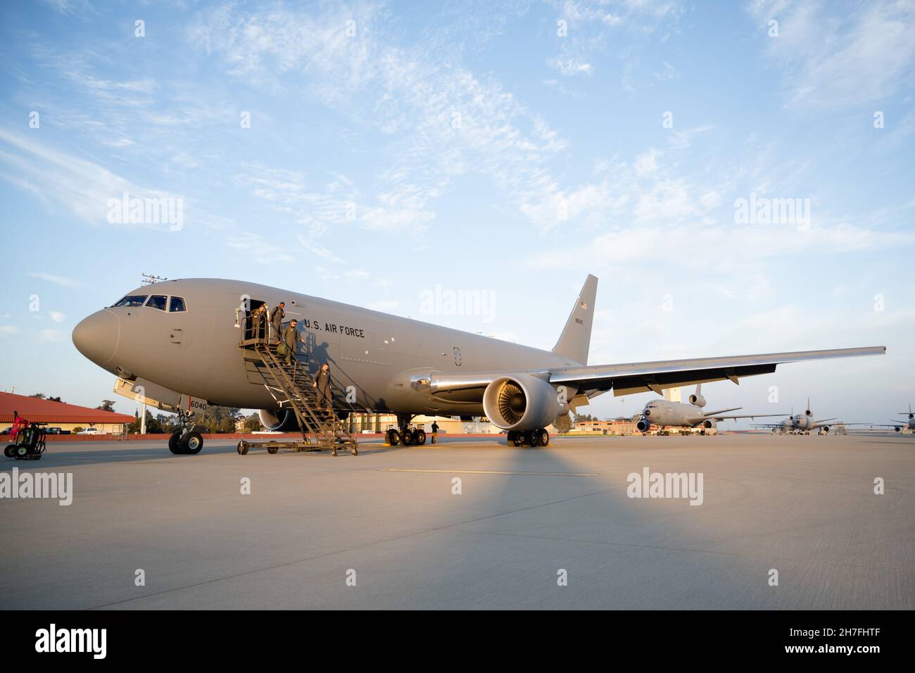 A KC-46A Pegasus aircrew from the 22nd Air Refueling Wing arrives Nov ...