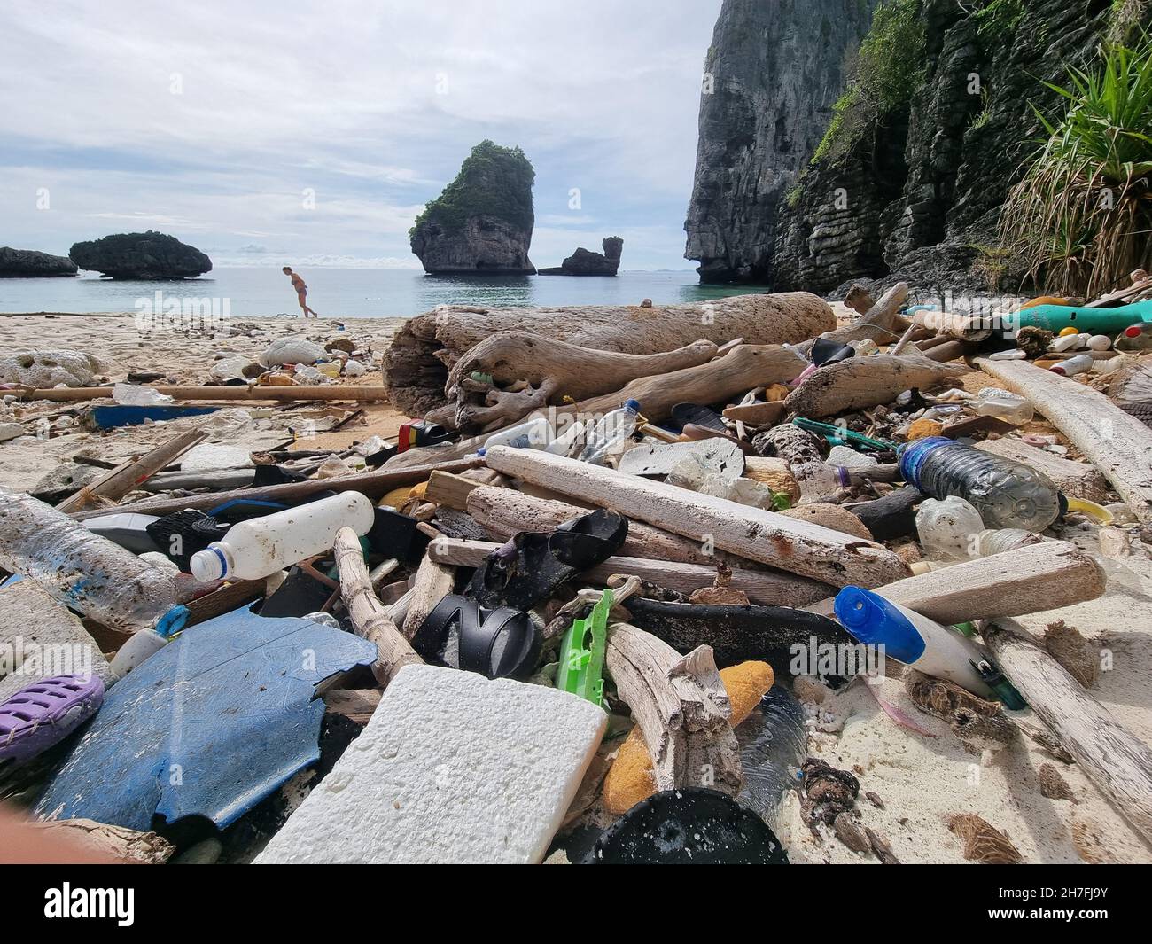 Kho Phi Phi Thailand November 2021, beaches full of plastic bottles and ...