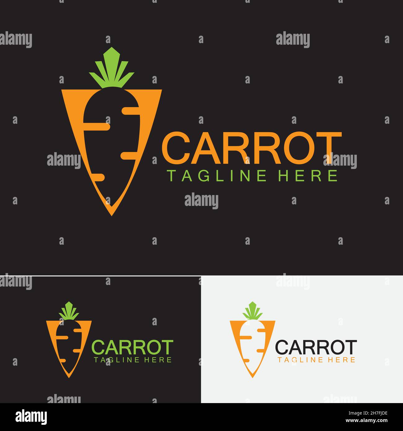 Carrot logo vector icon illustration design template Stock Vector Image ...