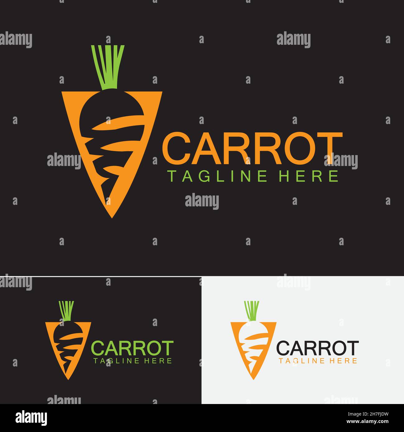 Carrot logo vector icon illustration design template Stock Vector Image ...