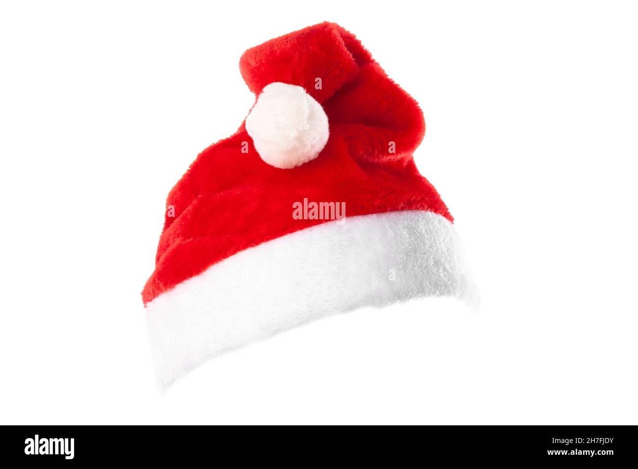 Santa Claus red hat isolated on white background Stock Photo - Alamy