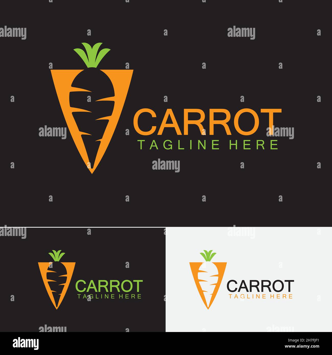 Carrot logo vector icon illustration design template Stock Vector Image ...