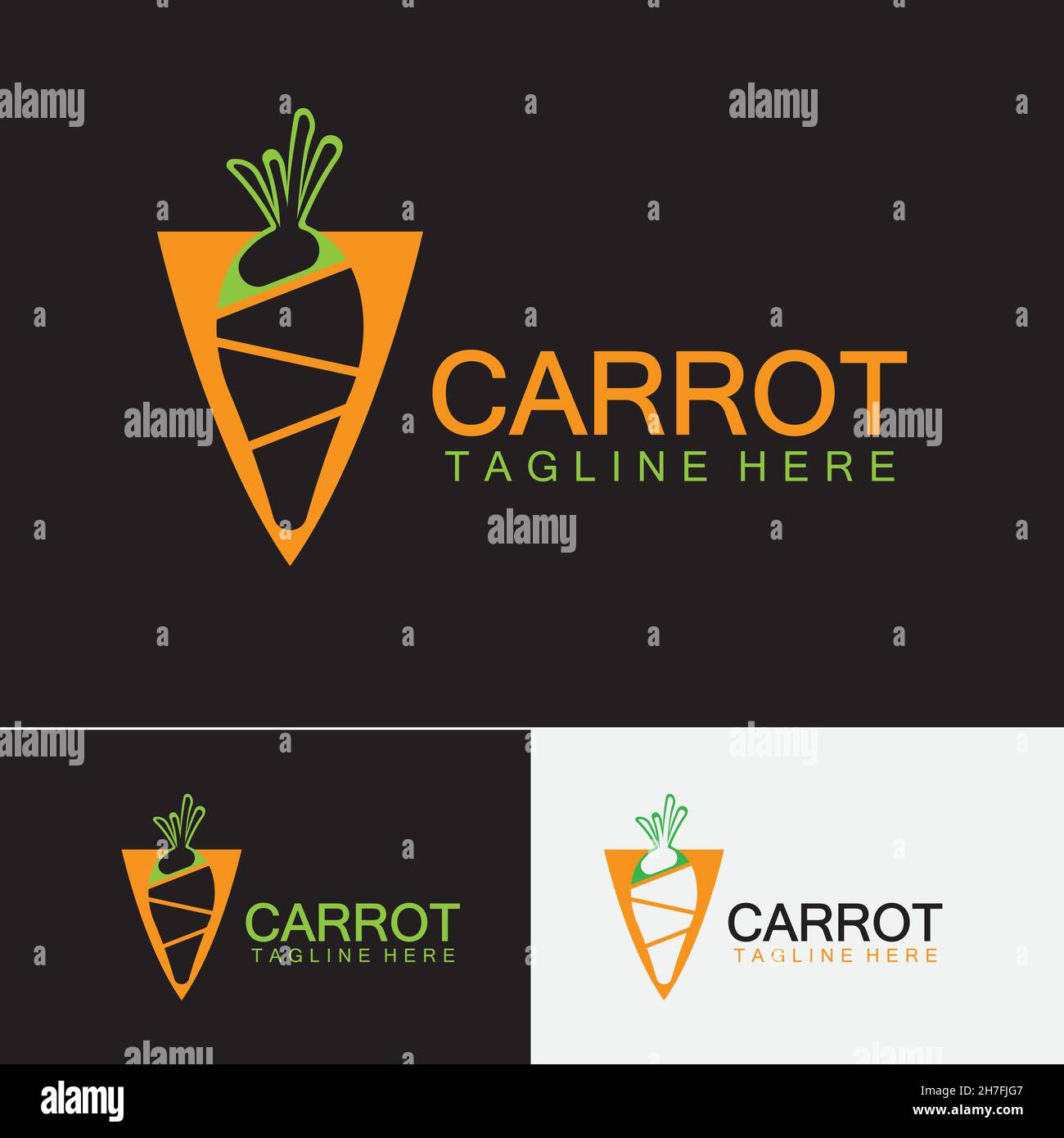 Carrot logo vector icon illustration design template Stock Vector Image ...