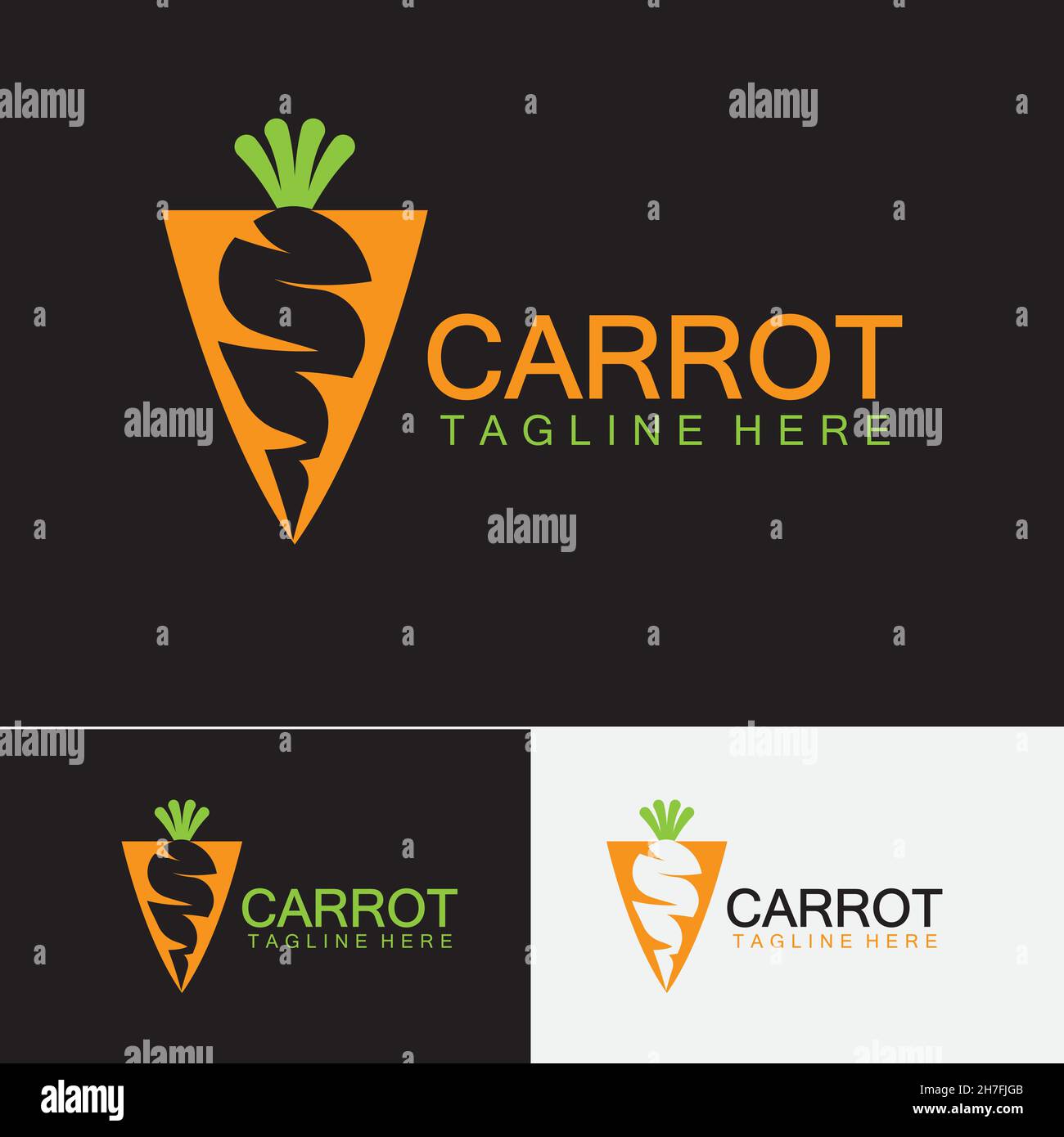 Carrot logo vector icon illustration design template Stock Vector Image ...