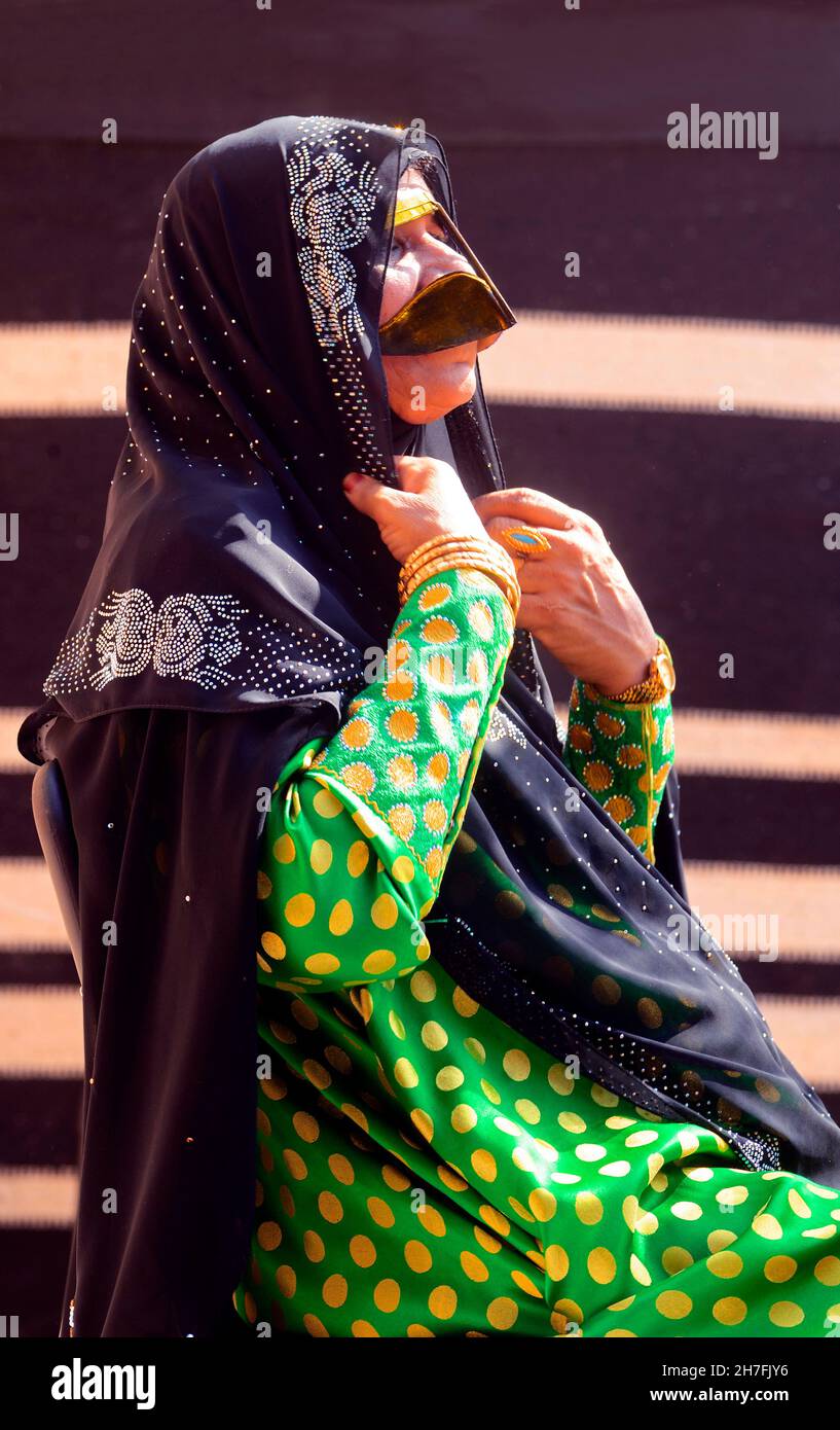 UNITED ARAB EMIRATES, DUBAI, TRADITIONNAL MASK CALLED BARKA Stock Photo ...