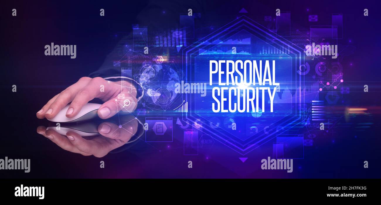 hand holding wireless peripheral, cyber security concept Stock Photo ...