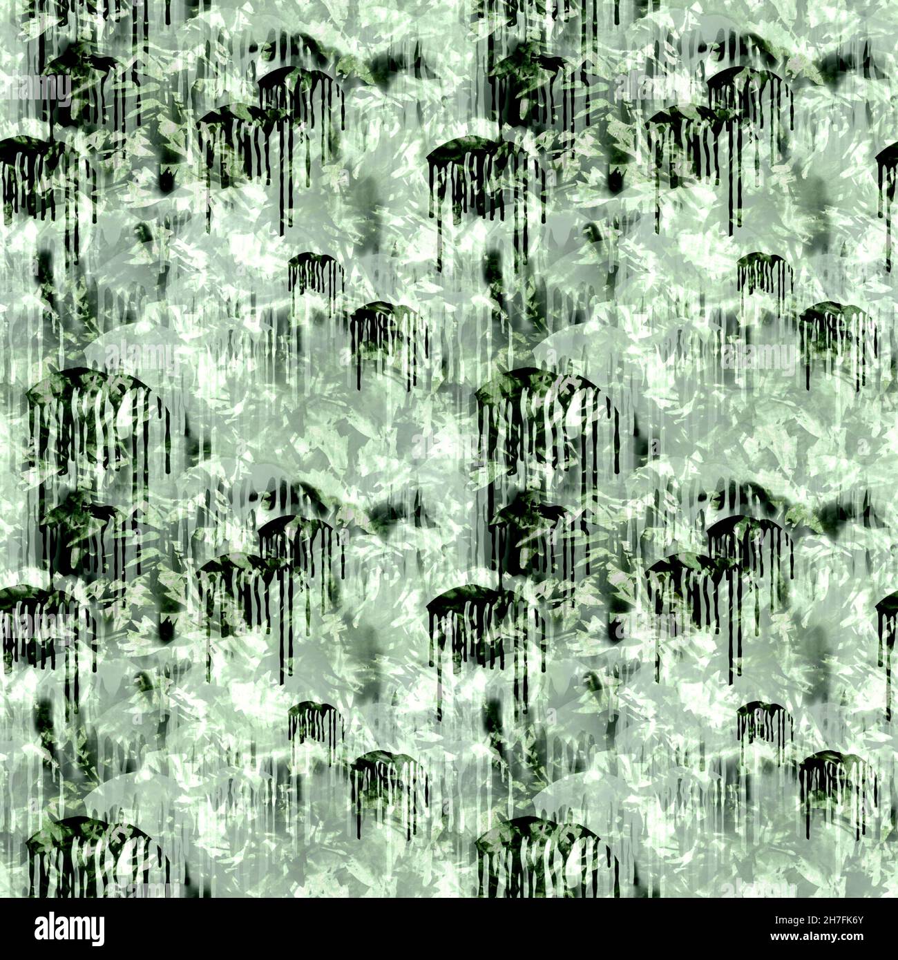 Forest green jungle nature texture. Seamless foliage leaf 2 tone design ...