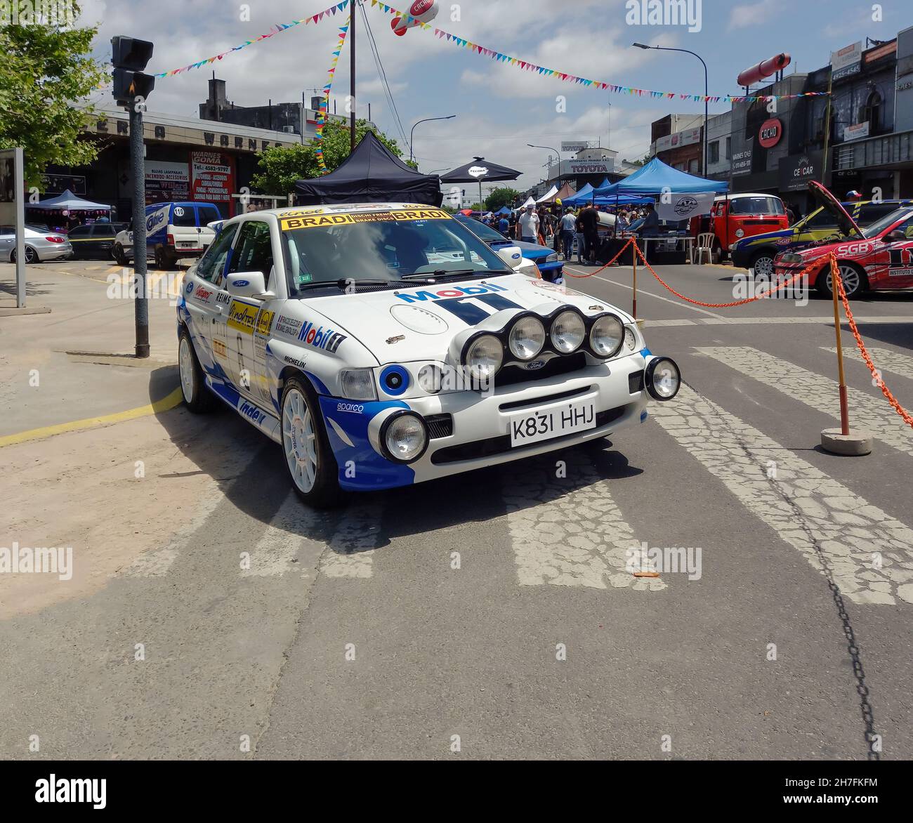 BUENOS AIRES, ARGENTINA - Nov 08, 2021: Sporty Ford Escort Cosworth for ...