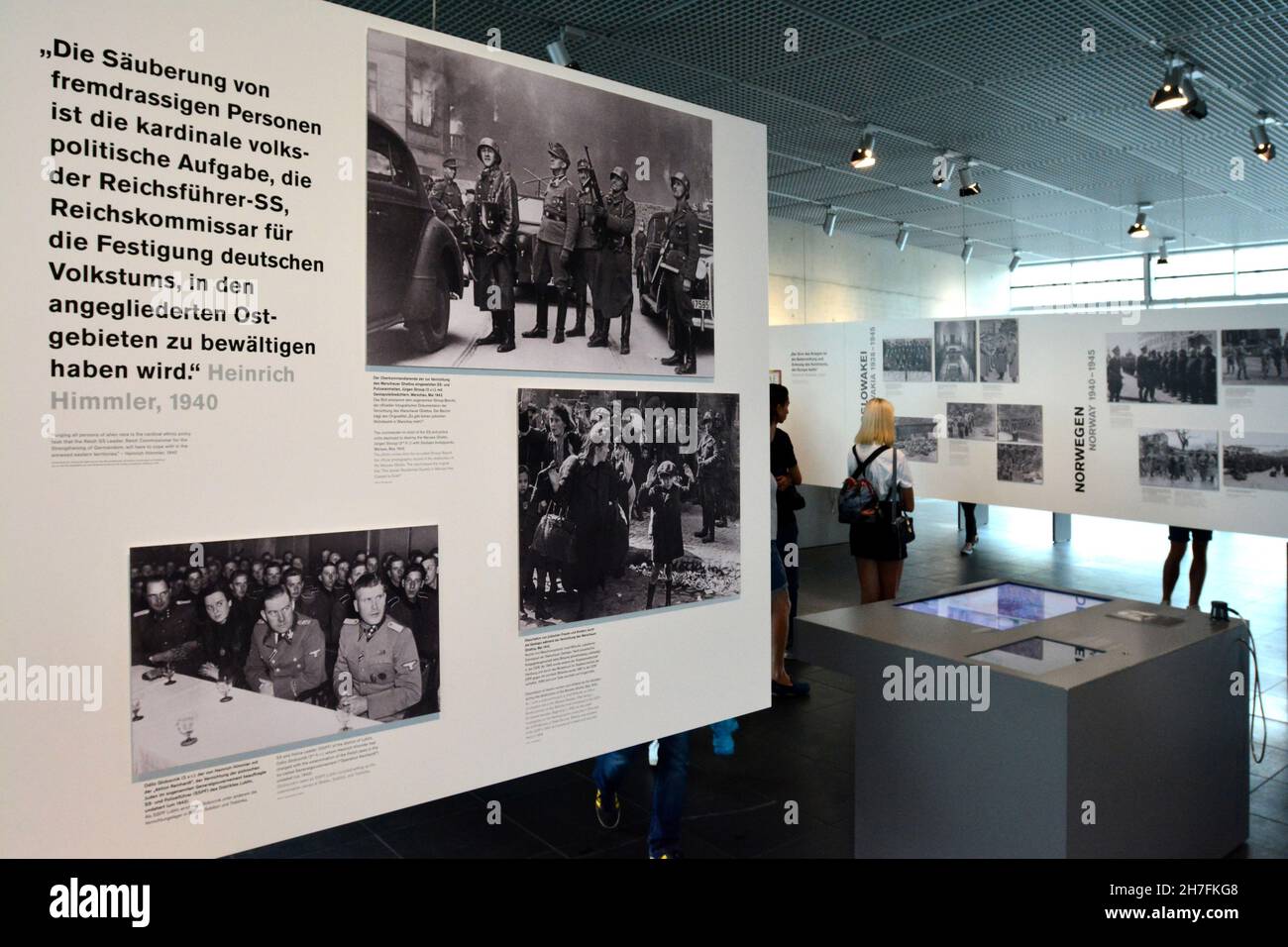 GERMANY. BERLIN. THE MUSEUM TOPOGRAPHY OF TERRORS SHOWS THE ATROCITIES ...