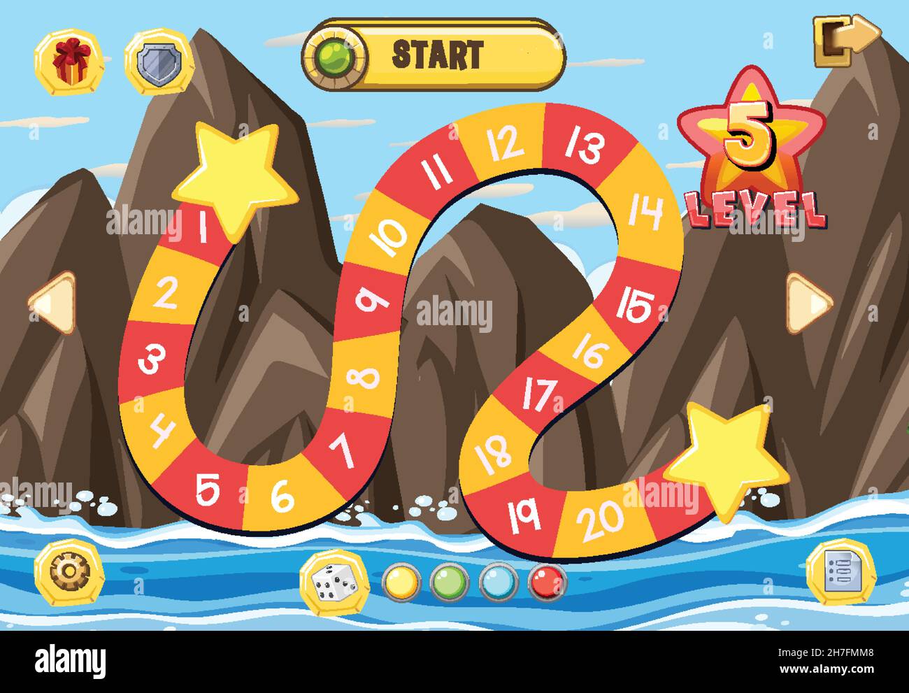 Counting number game template for kid illustration Stock Vector Image ...