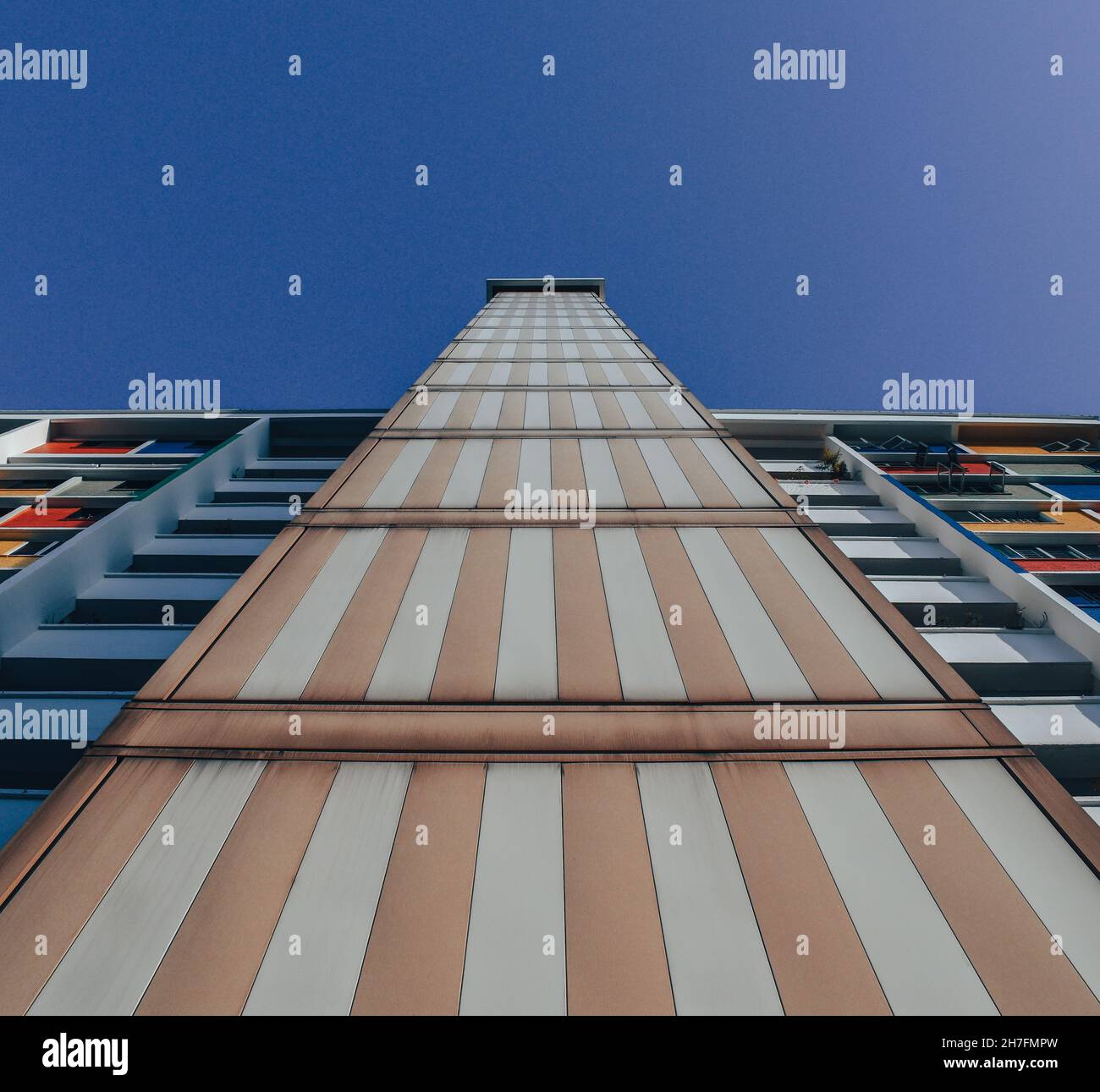 YISHUN, SINGAPORE - Jul 05, 2021: A low angle shot of a colorful ...