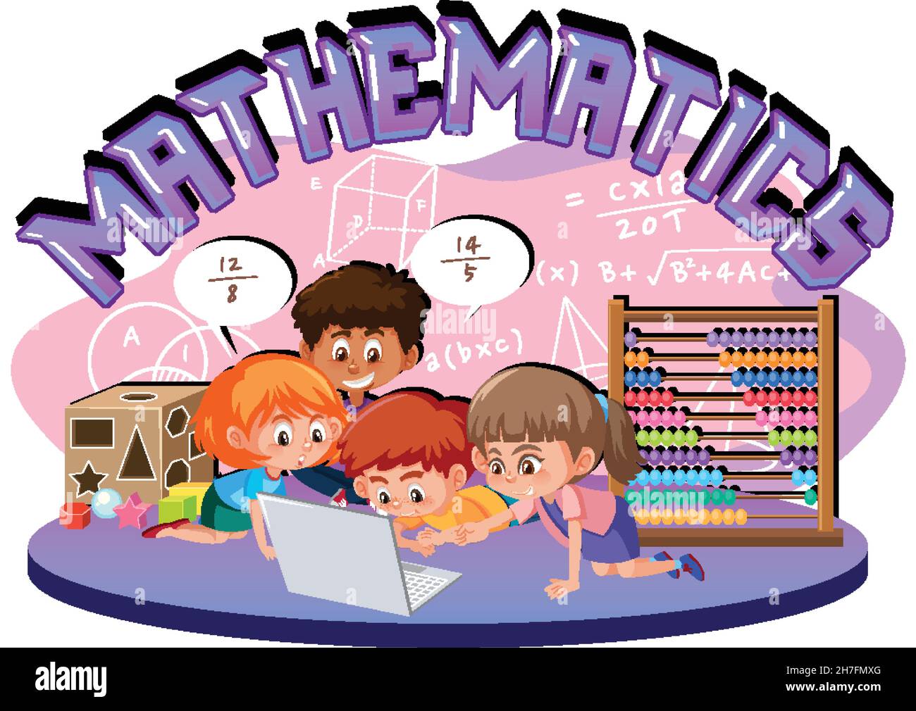 Children and electronic devices Stock Vector Images - Alamy