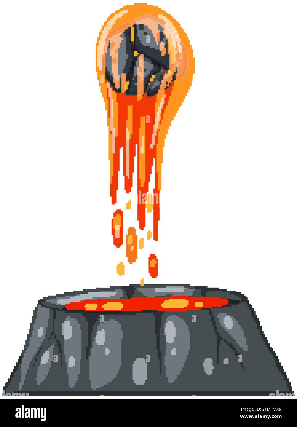 Magma stone on white background illustration Stock Vector Image & Art ...