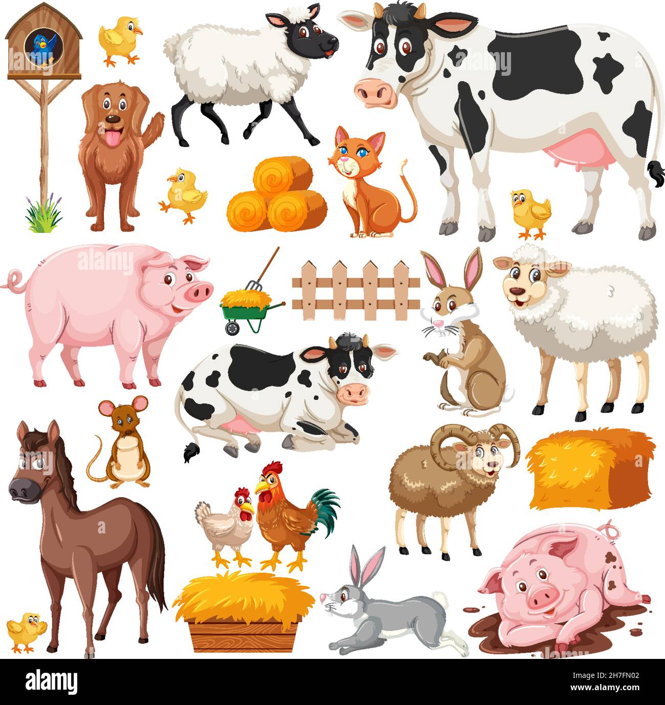 Baby lamb straw Stock Vector Images - Alamy
