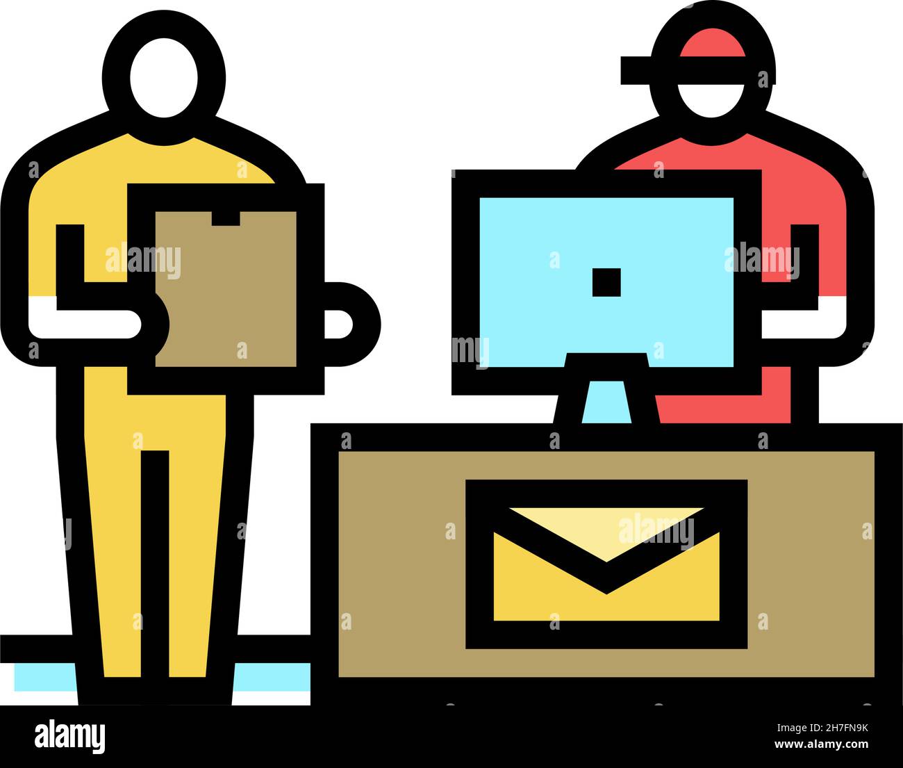 post service color icon vector illustration Stock Vector Image & Art ...
