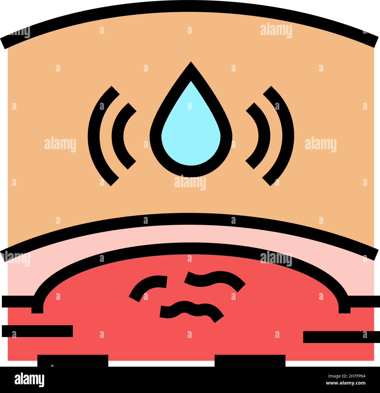 swelling health medical problem color icon vector illustration Stock ...