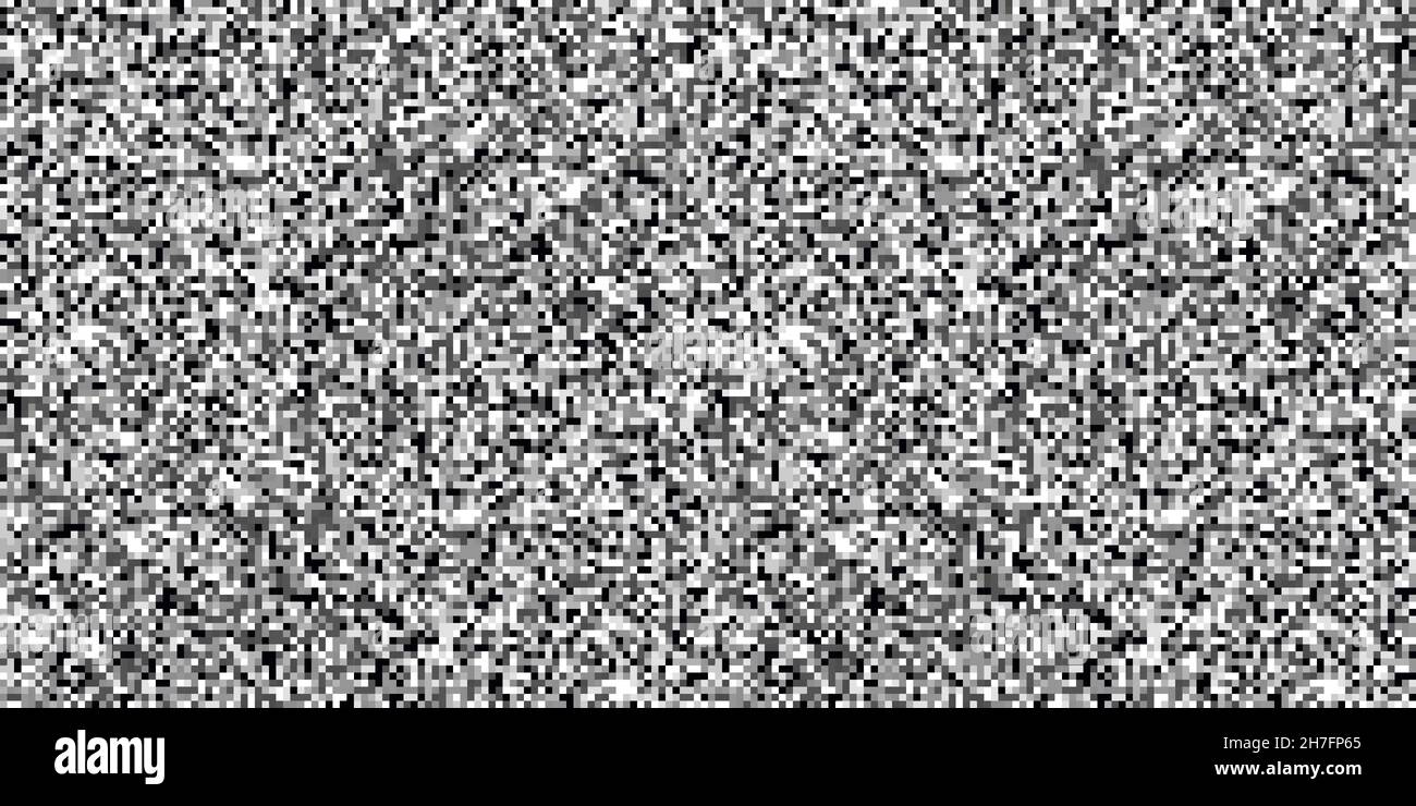 TV screen noise pixel glitch texture background vector illustration ...