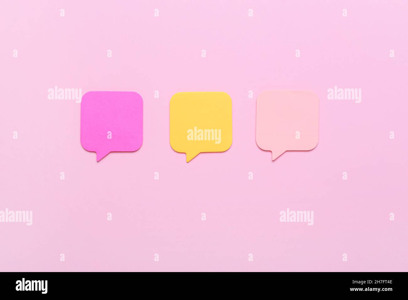 Colorful sticky notes on pink background Stock Photo - Alamy