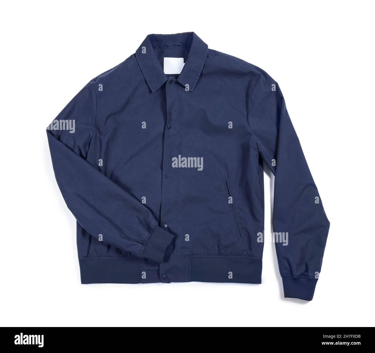 Trendy jacket on white background Stock Photo - Alamy