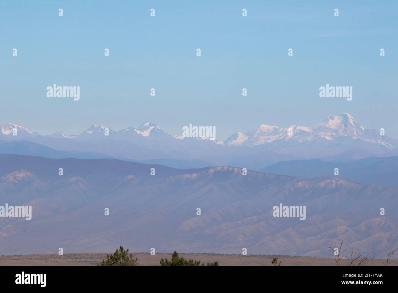 Caucasian mountain range landscape and view in Georgia Stock Photo - Alamy