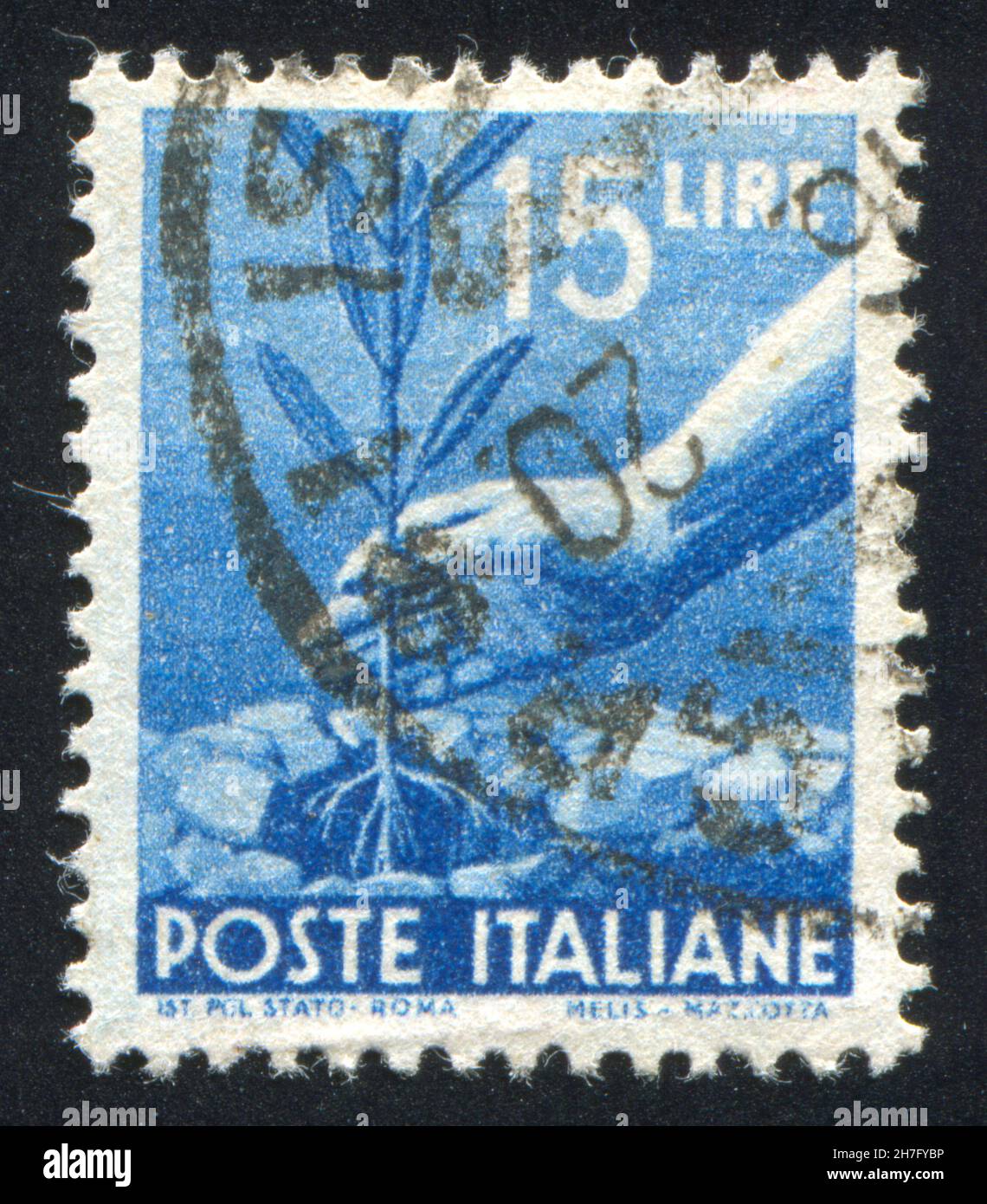 ITALY - CIRCA 1945: stamp printed by Italy, shows Planting Tree, circa ...