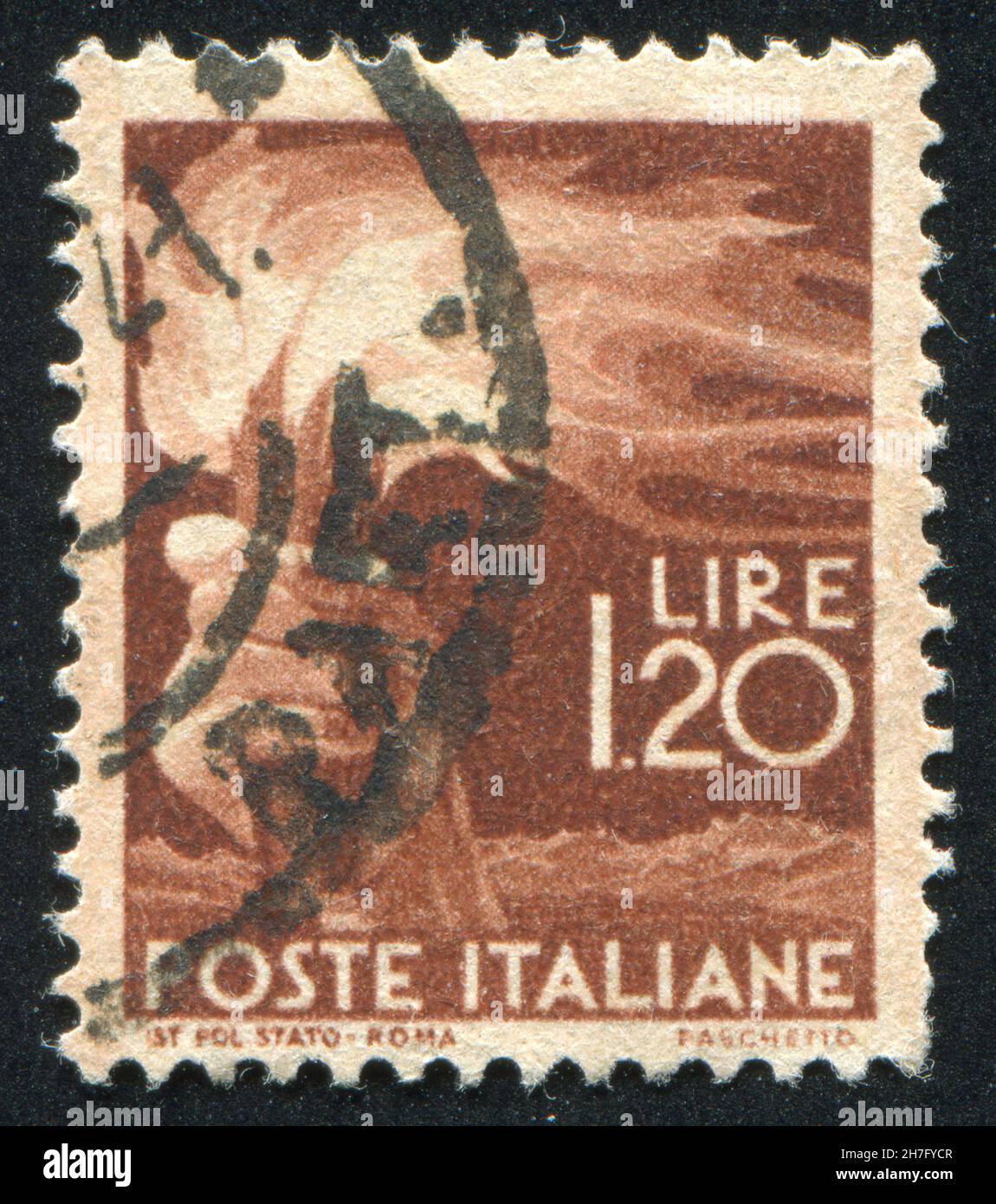 ITALY - CIRCA 1945: stamp printed by Italy, shows Torch, circa 1945 ...