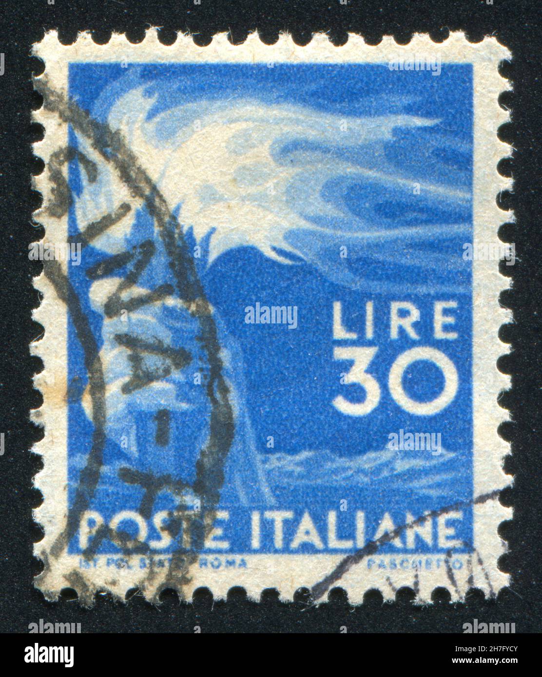 ITALY - CIRCA 1945: stamp printed by Italy, shows Torch, circa 1945 ...