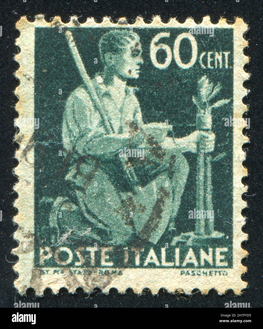 ITALY - CIRCA 1945: stamp printed by Italy, shows Tying Tree, circa ...