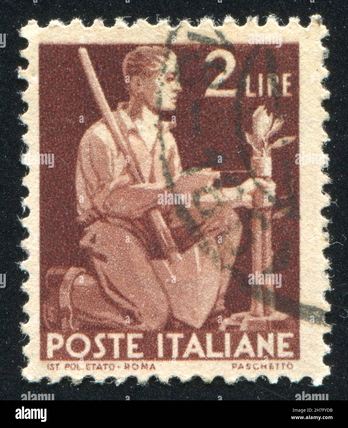ITALY - CIRCA 1945: stamp printed by Italy, shows Tying Tree, circa ...