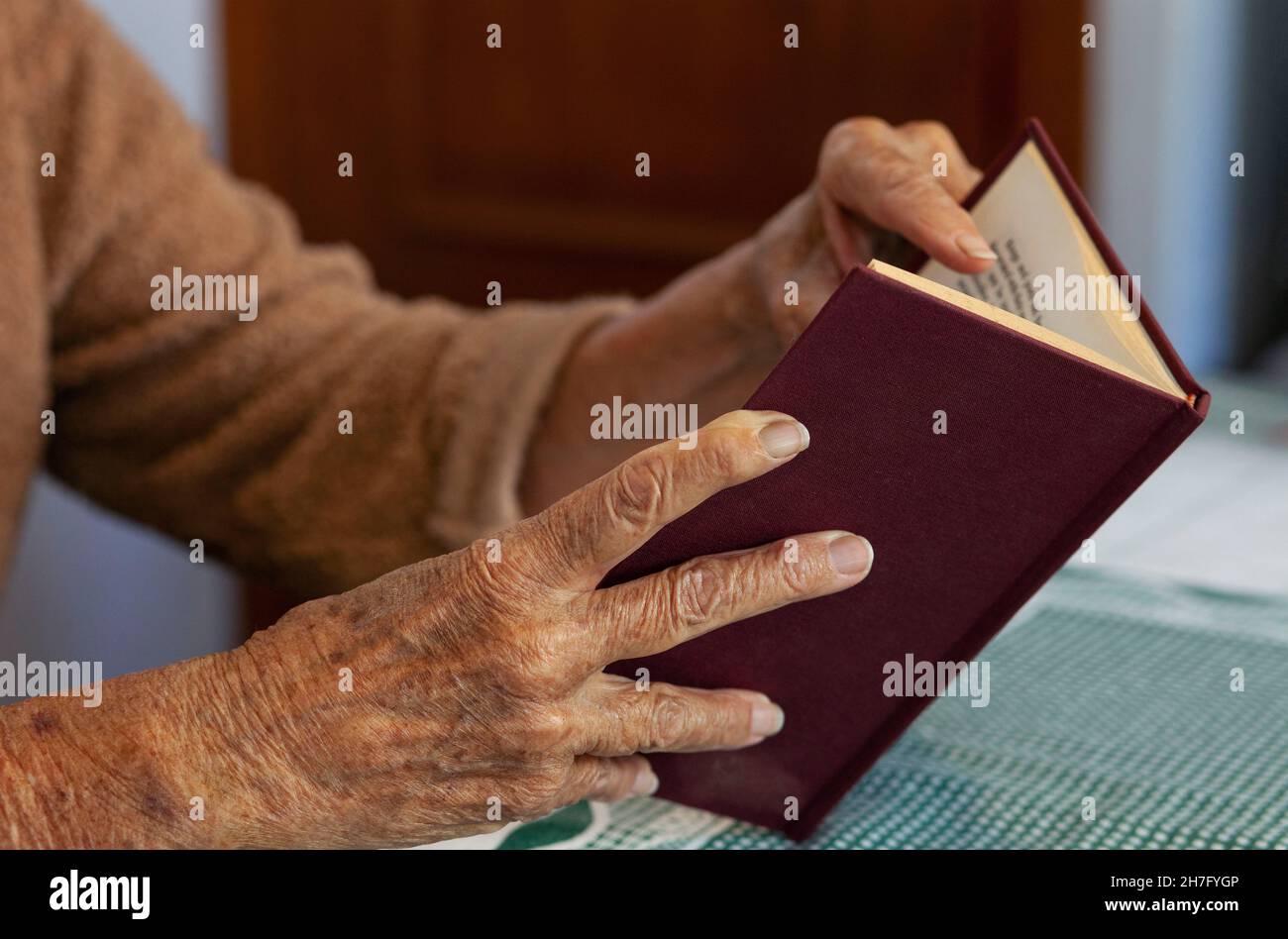 Hands holding an old book hi-res stock photography and images - Alamy