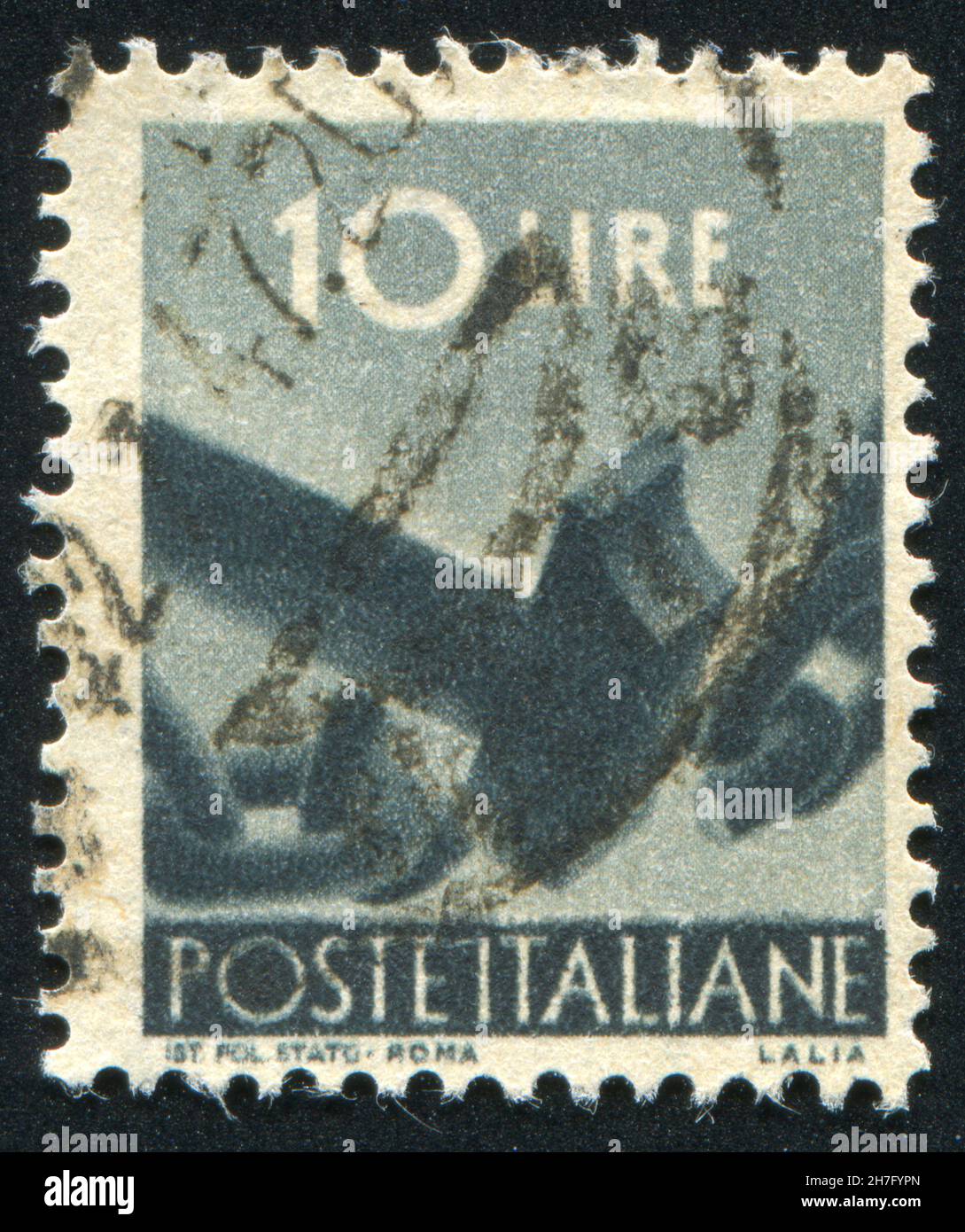ITALY - CIRCA 1945: stamp printed by Italy, shows Breaking Chain, circa ...