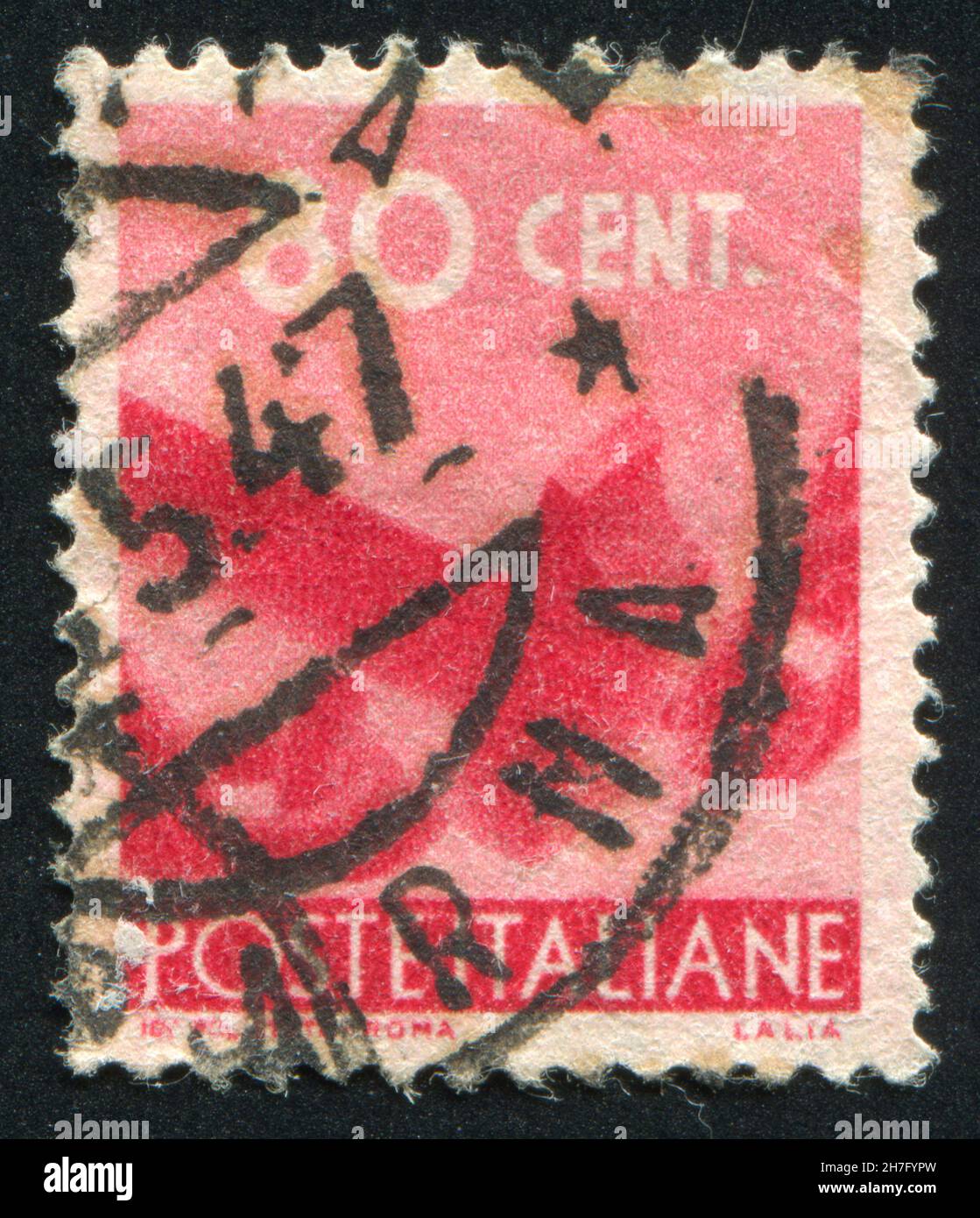 ITALY - CIRCA 1945: stamp printed by Italy, shows Breaking Chain, circa ...