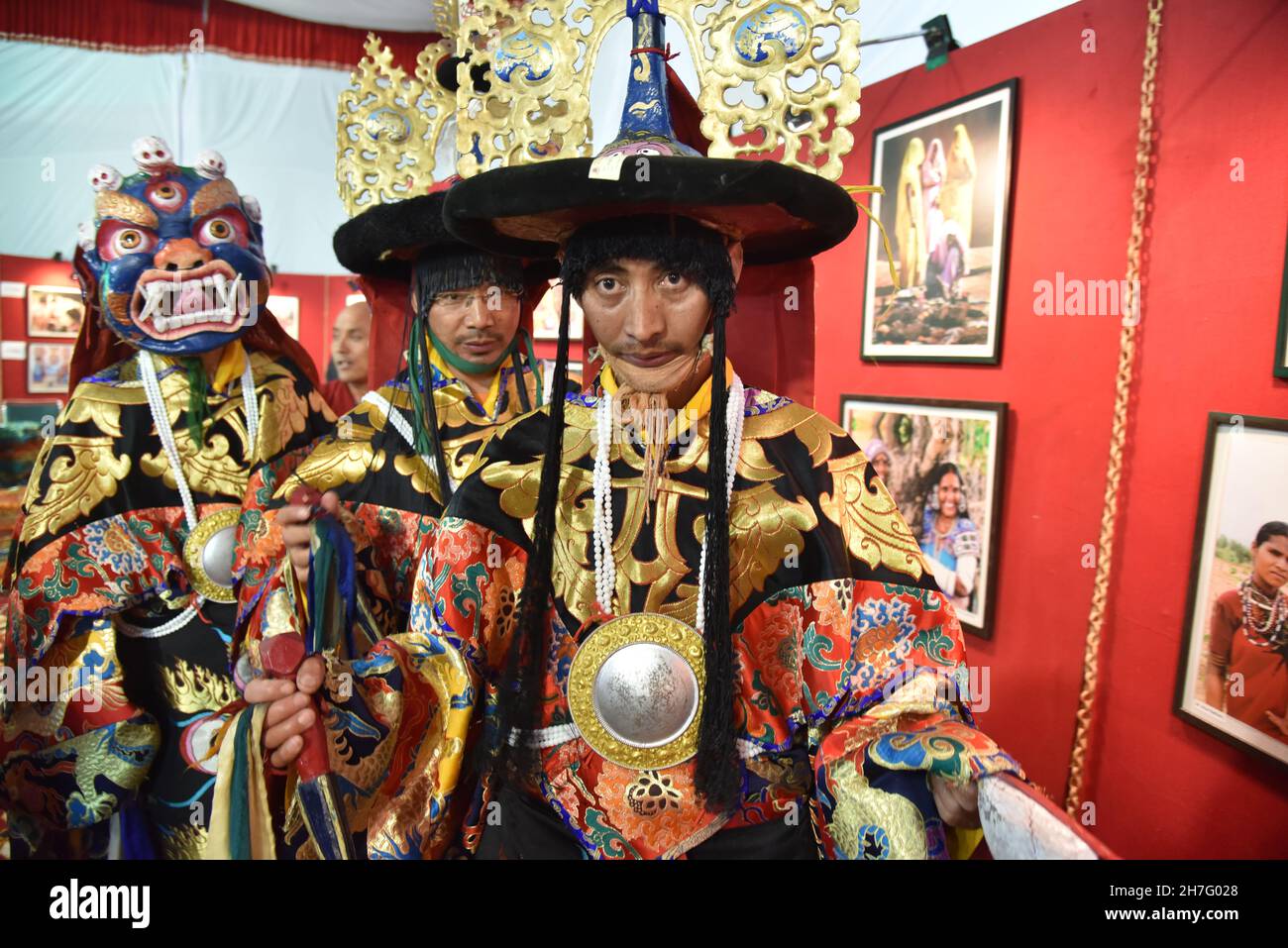 Tribal participants with their traditional dresses during the all India ...