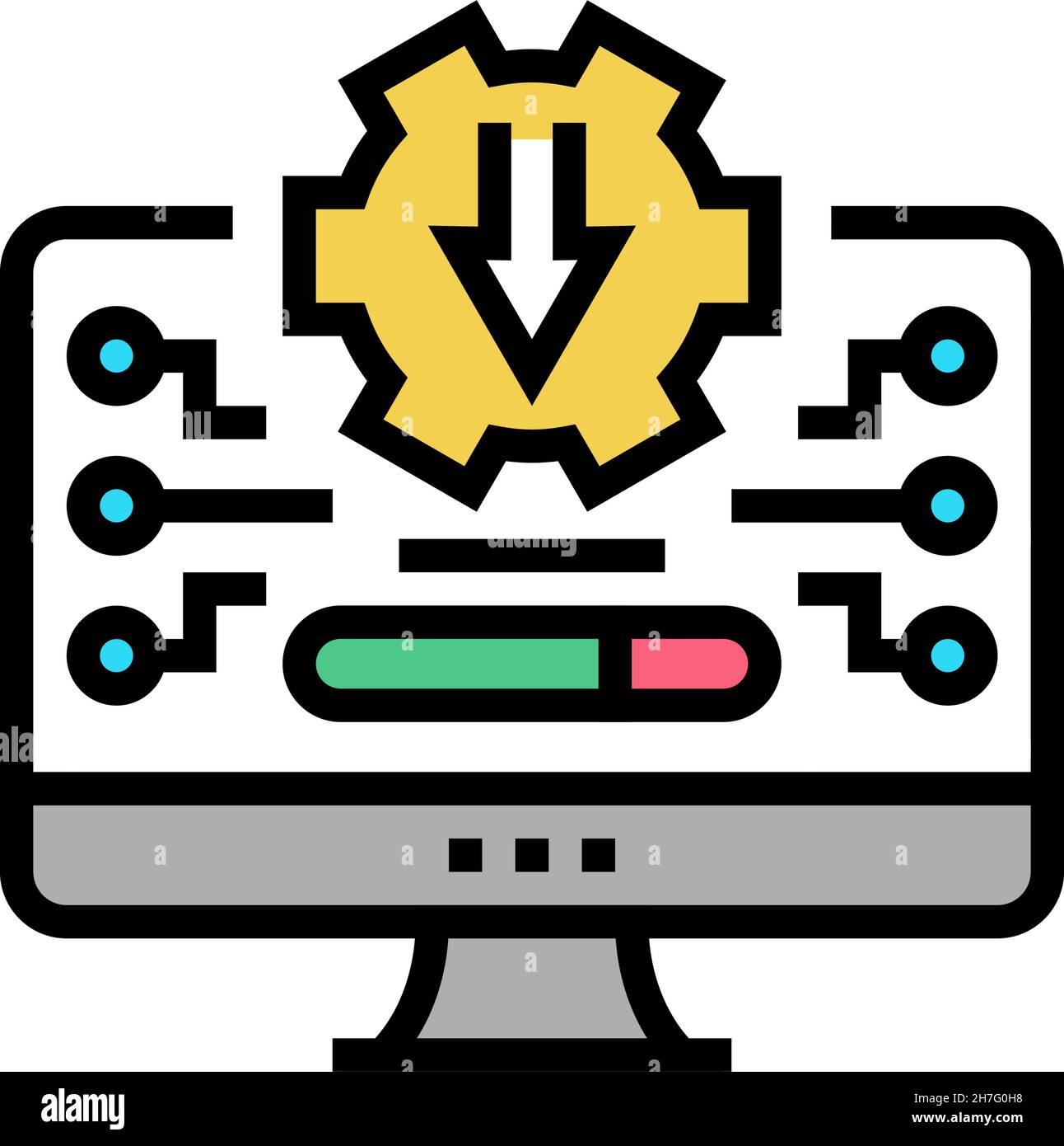 freeware download color icon vector illustration Stock Vector Image ...