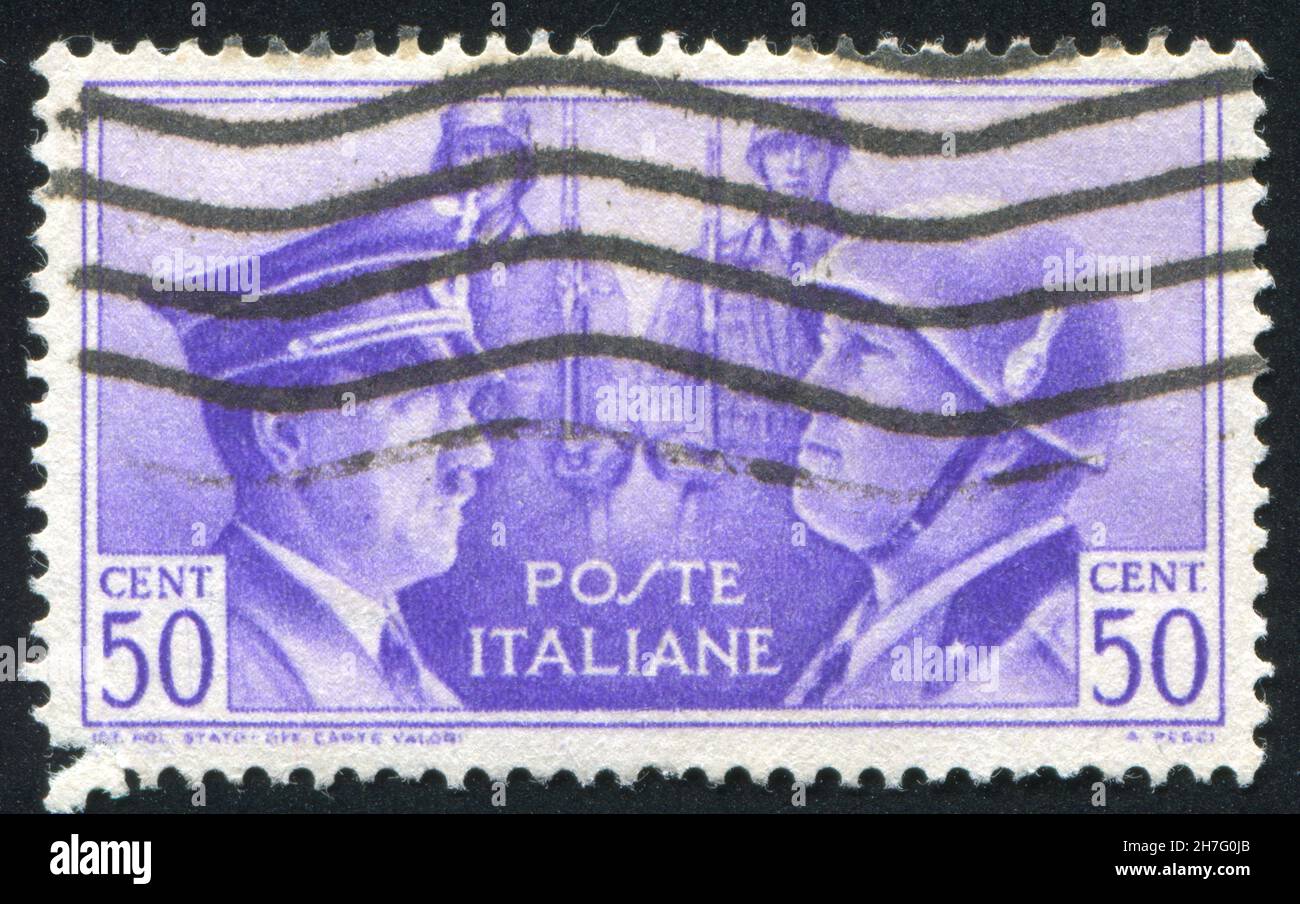 Hitler mussolini stamp hi-res stock photography and images - Alamy