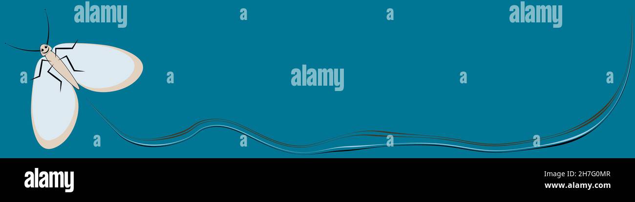 Illustration - Frame on a sheet of 4x1 format - stylized butterflies ...