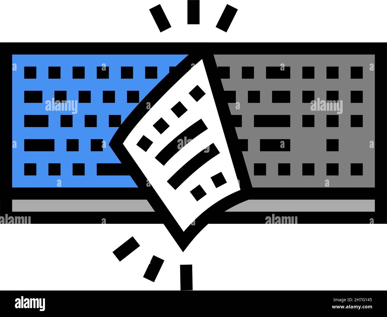 keyboard cover color icon vector illustration Stock Vector Image & Art ...