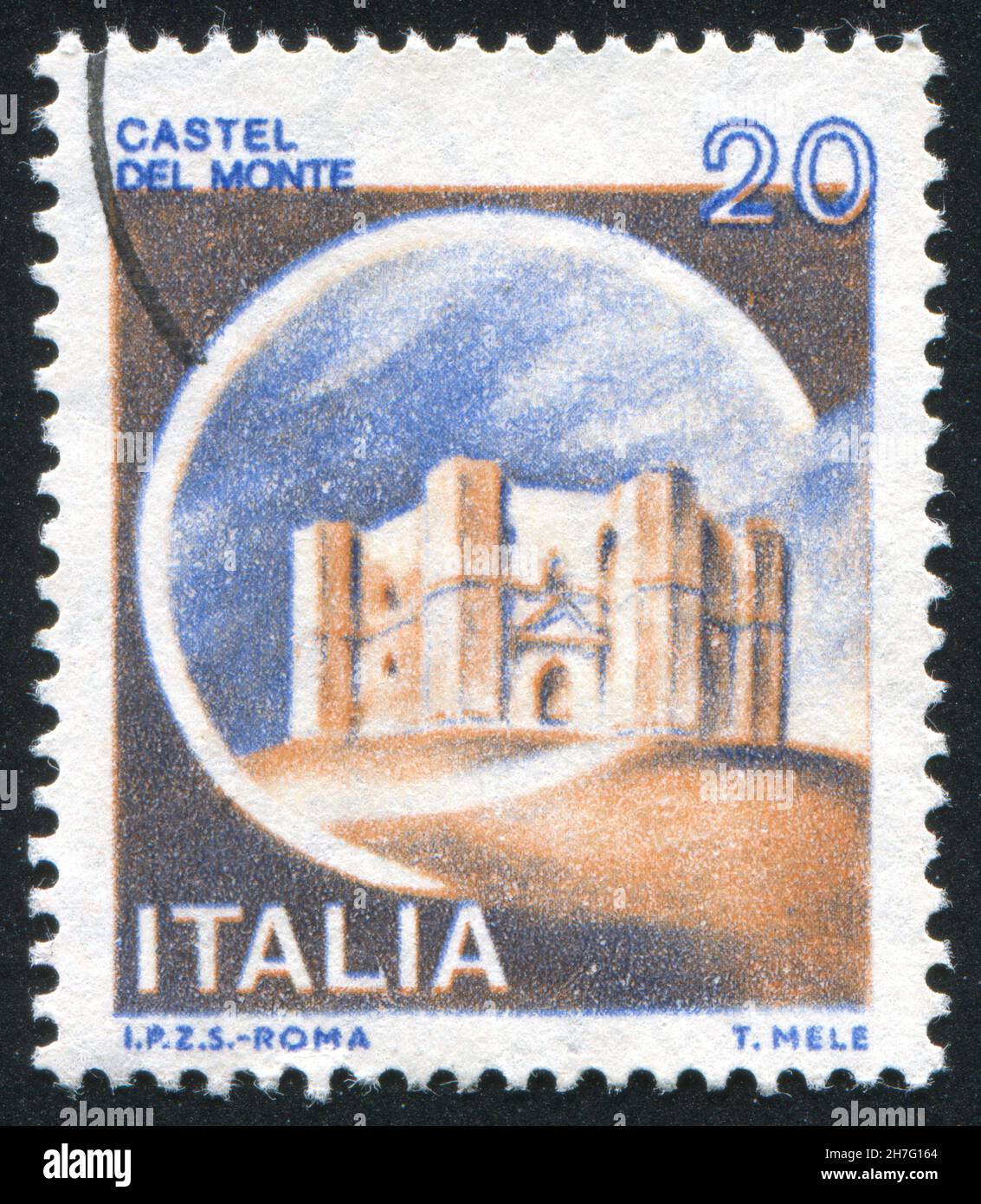 ITALY - CIRCA 1980: stamp printed by Italy, shows castle, Del Monte ...