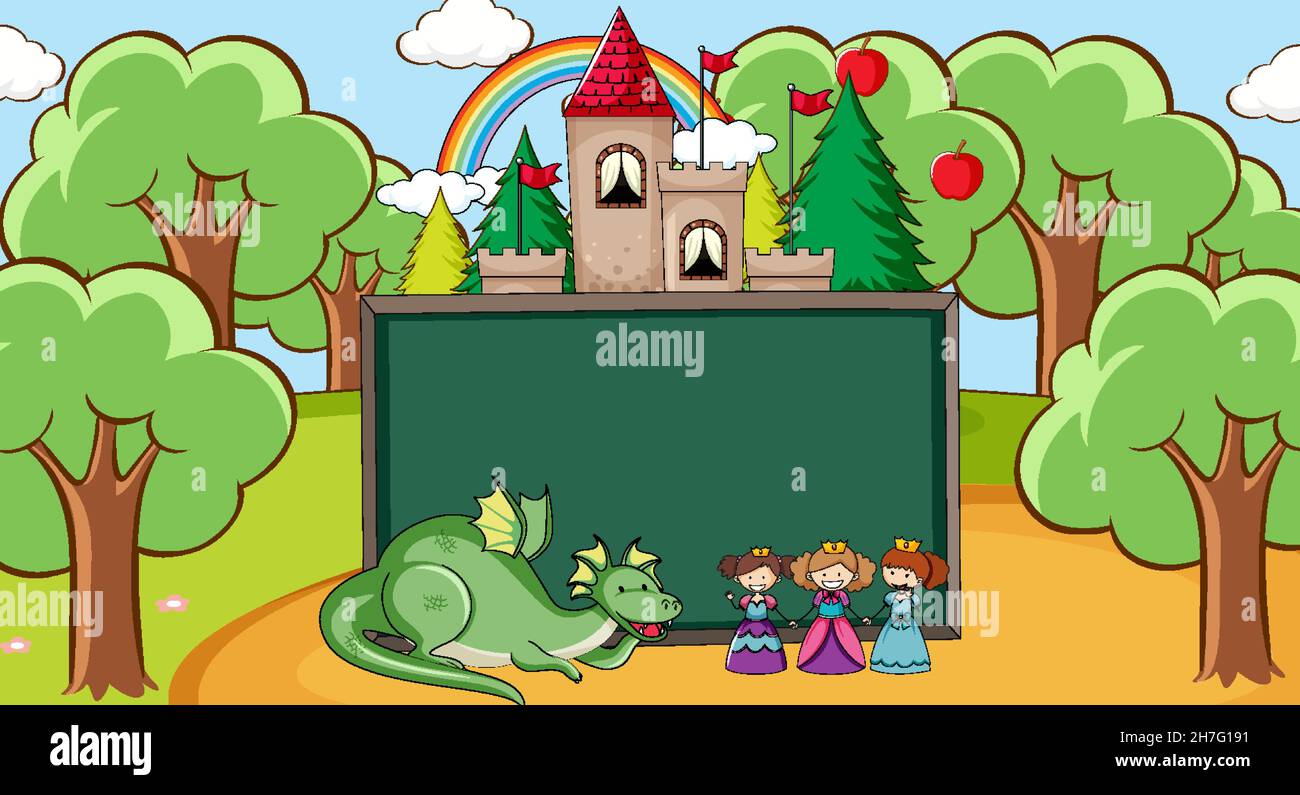 Fairy tale banner template illustration Stock Vector Image & Art - Alamy