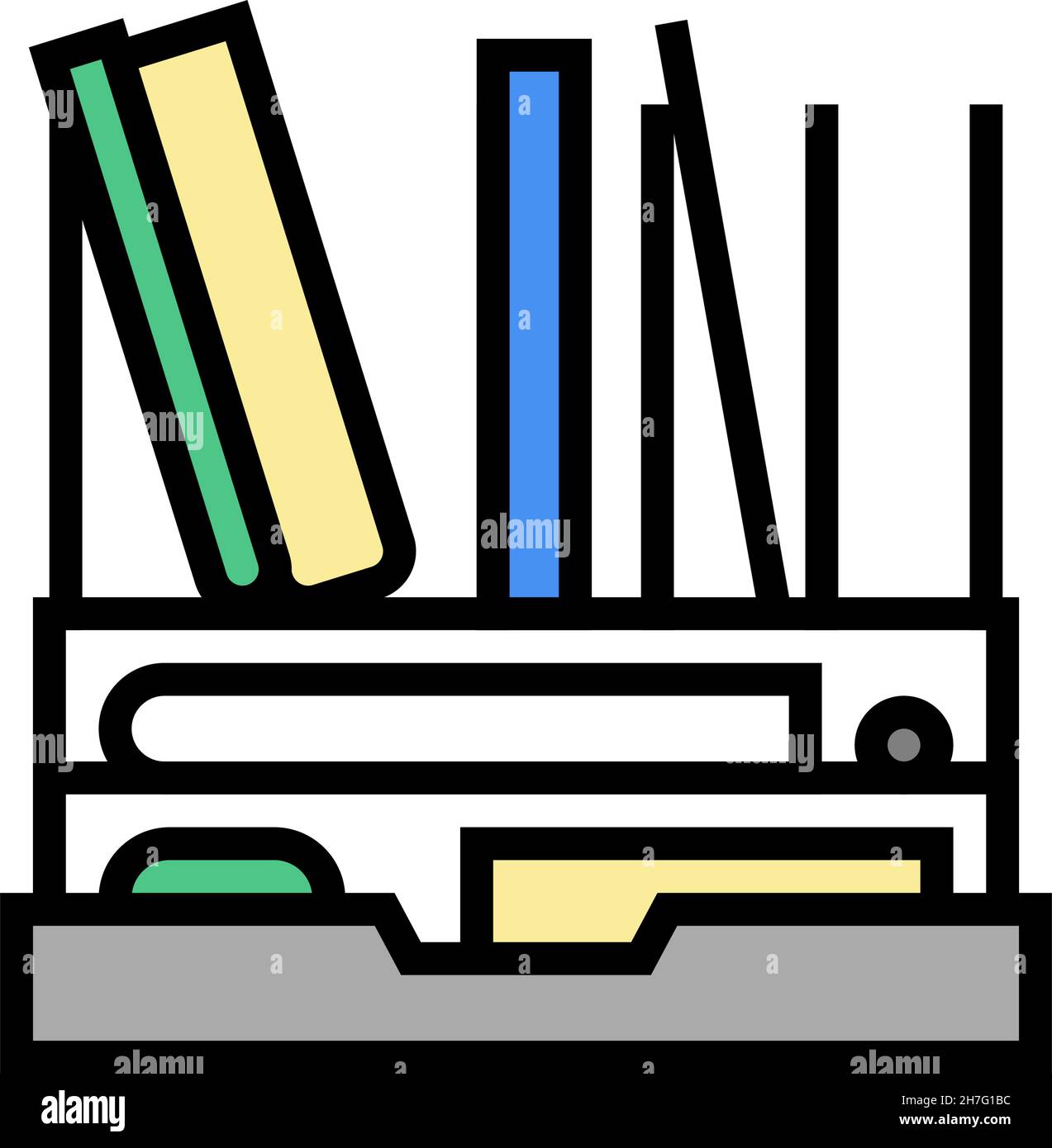 desk organizer color icon vector illustration Stock Vector Image & Art ...