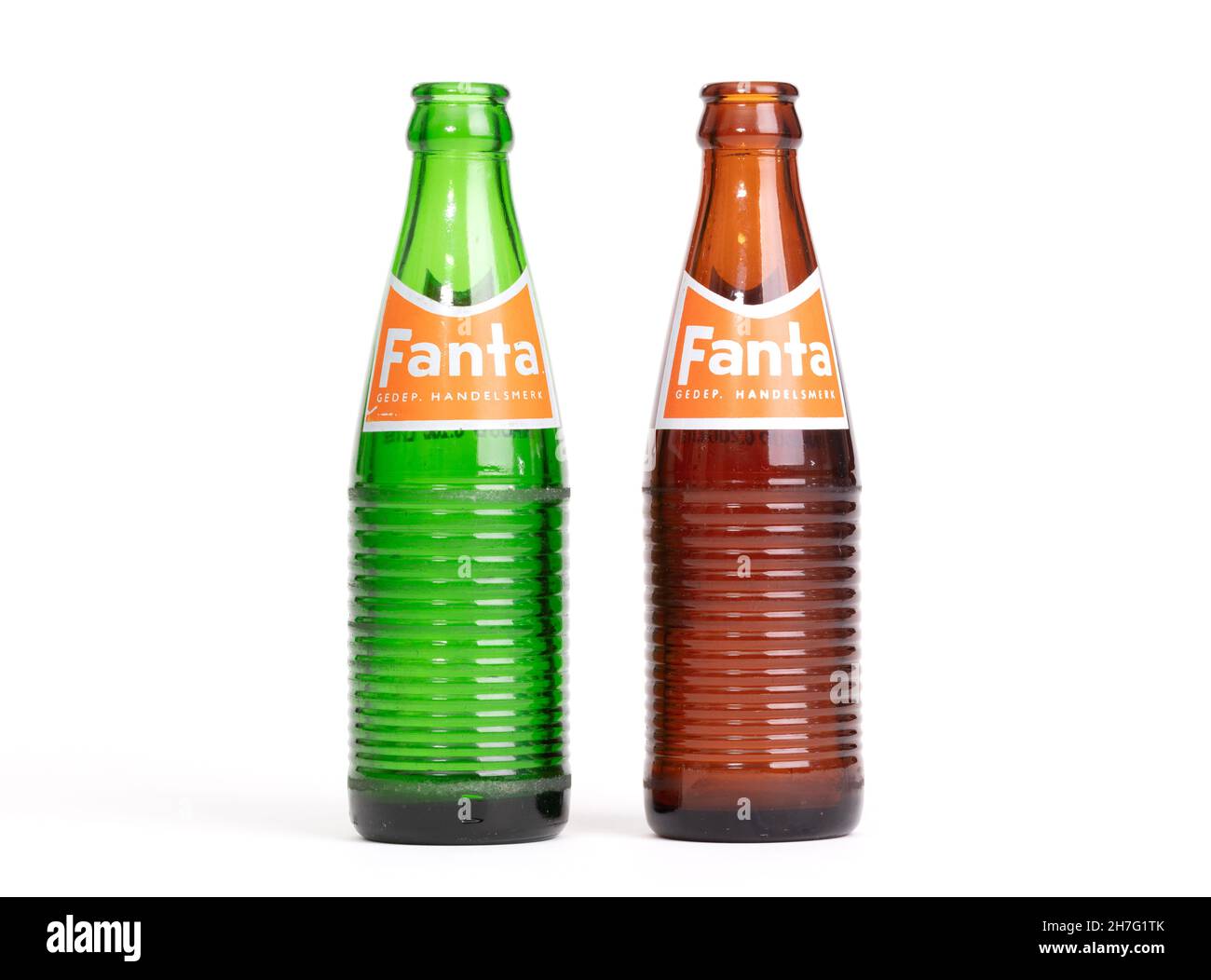Leeuwarden, the Netherlands on november 22, 2021: Retro glass bottle of ...