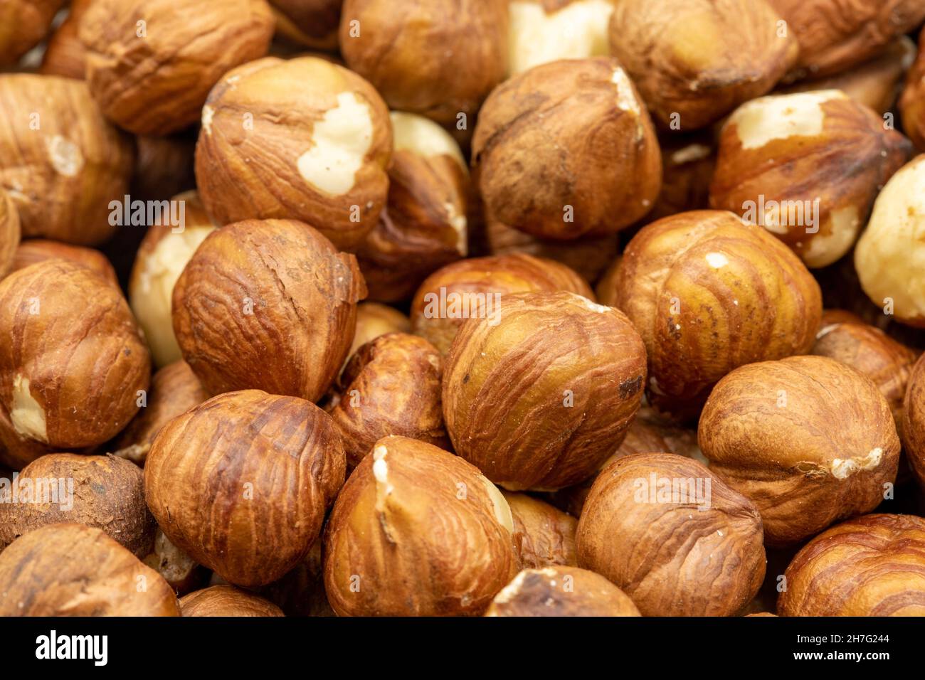 Close-up Peeled hazelnuts. food background. Snack Fresh Nuts Stock ...