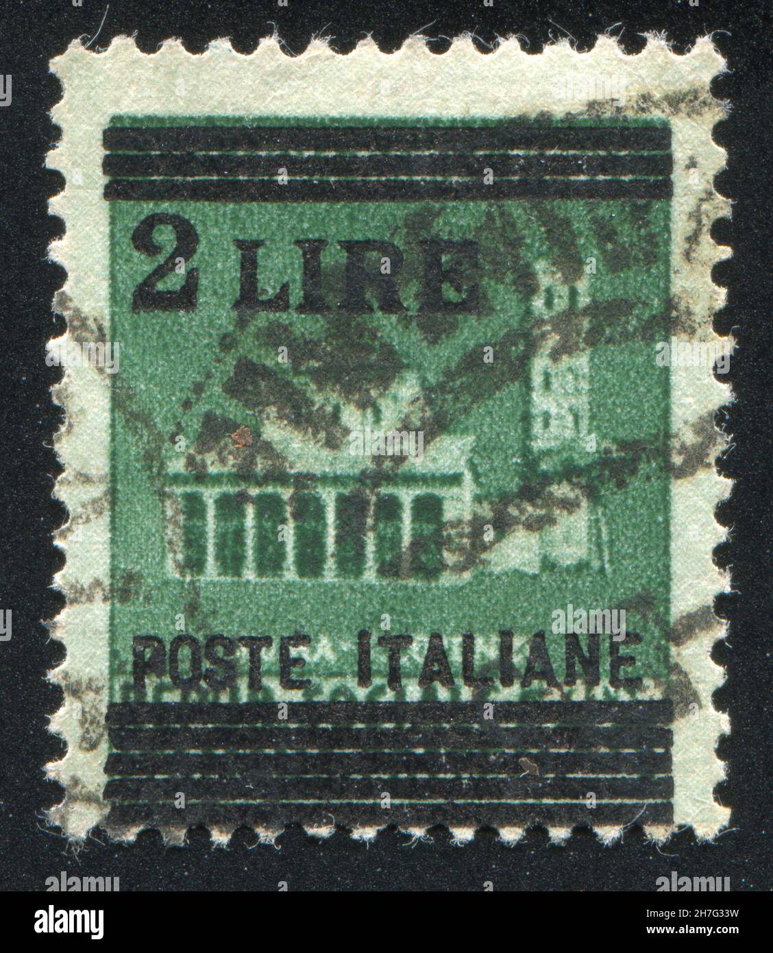 ITALY - CIRCA 1945: stamp printed by Italy, shows Basilica of San ...